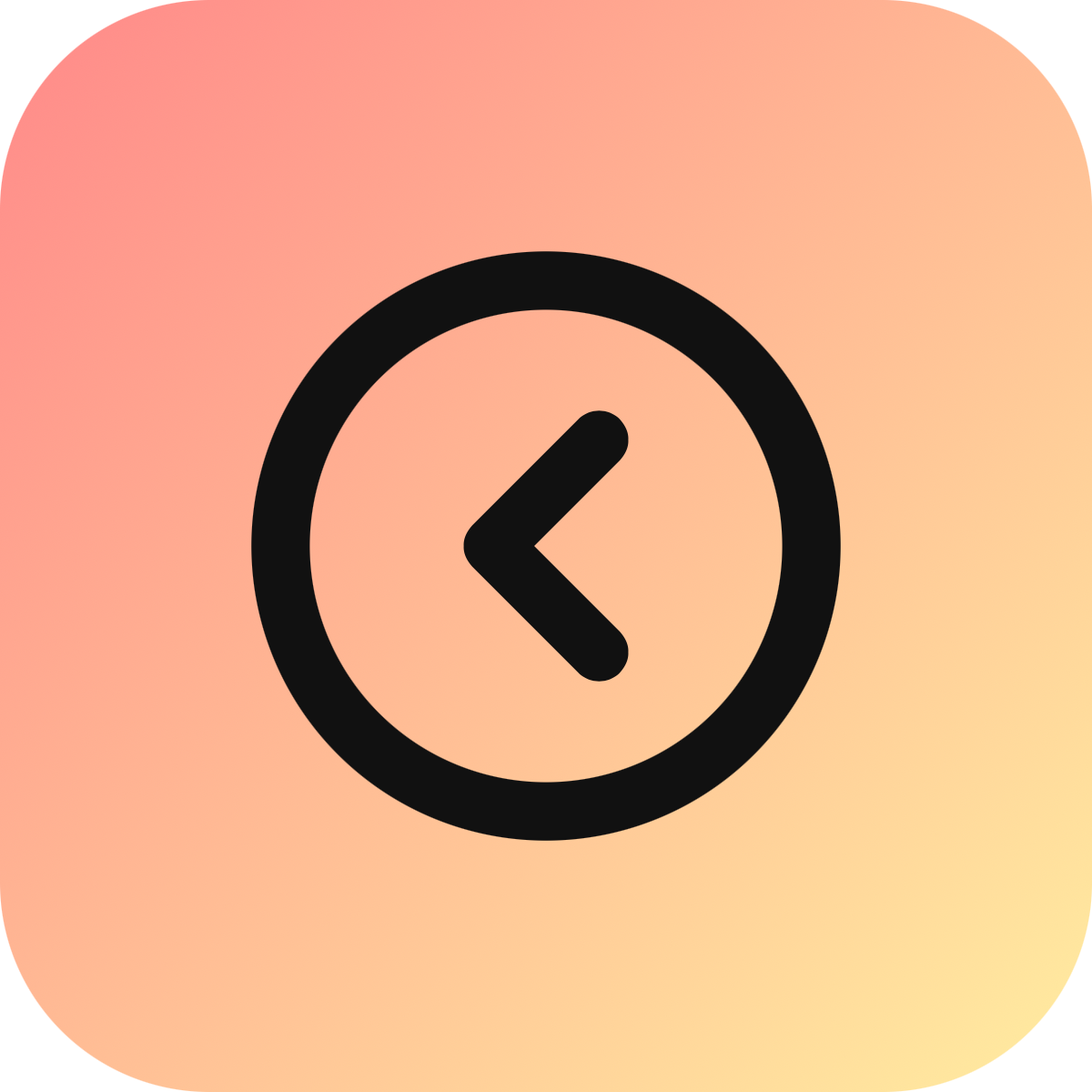 Chevron Left Circle icon for SaaS logo | LogoFast